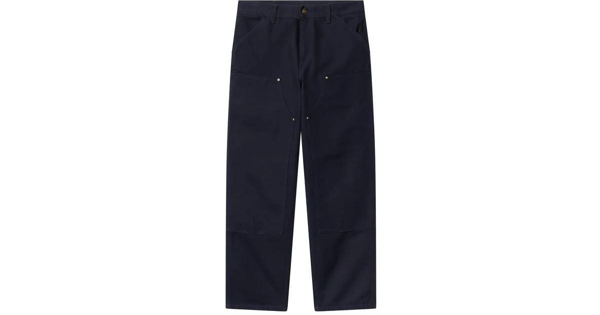 Carhartt Organic Cotton Straight-Leg Trousers in Blue for Men | Lyst UK