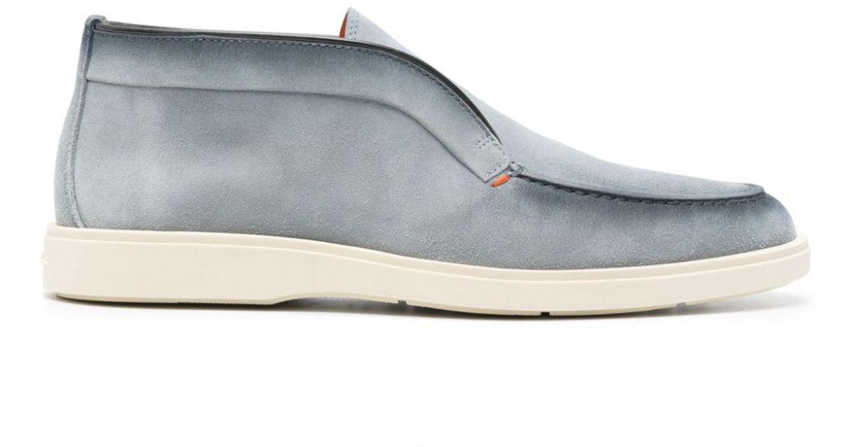 Santoni Gradient Suede Desert Boots in Blue for Men | Lyst