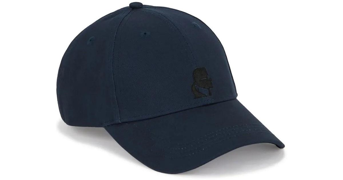 Karl Lagerfeld Kameo Baseball Cap in Blue for Men | Lyst UK
