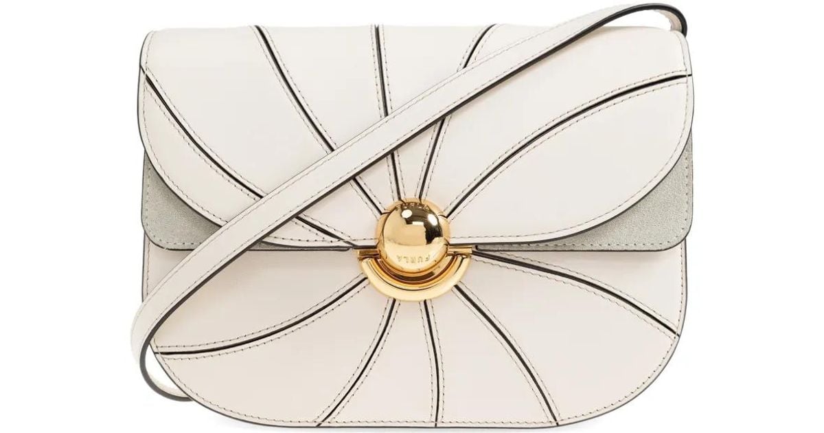 Furla Sfera Panel Design Turn Lock Small Tote Bag in Natural | Lyst