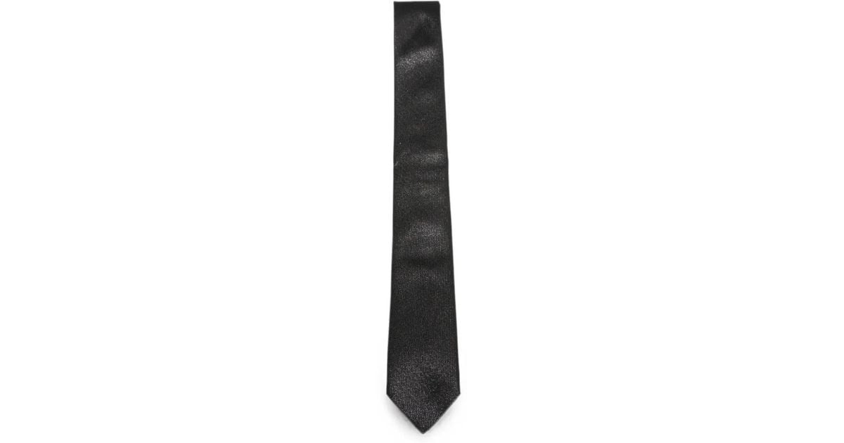 Manuel Ritz Shimmer-Effect Tie in White for Men | Lyst UK