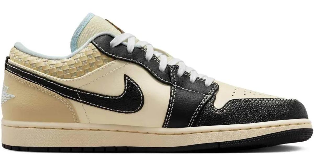Nike Air Retro 1 Low Se "Coconut Milk//Muslin" Sneakers in Black for ...