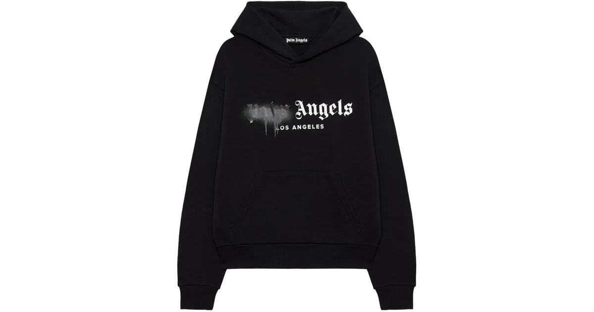 Palm Angels Spray City Los Angeles Logo Hoodie in Black for Men | Lyst UK