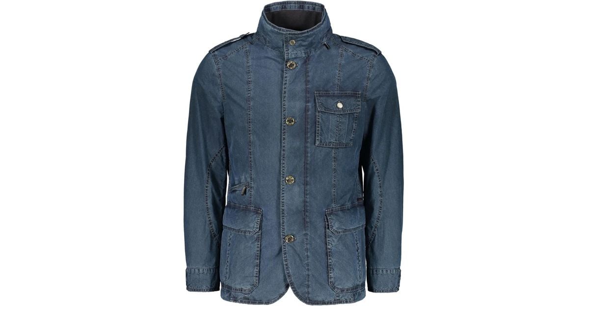 Moorer Flap-Pockets Denim Jacket in Blue for Men | Lyst