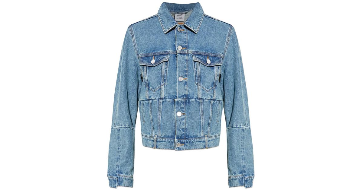 Vetements Button-Up Jacket in Blue for Men | Lyst UK