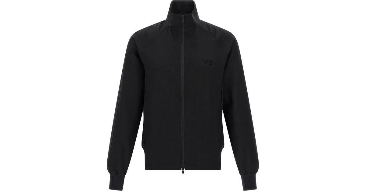 Y-3 Stylish Casual Jacket With Ribbed Details in Black for Men | Lyst UK