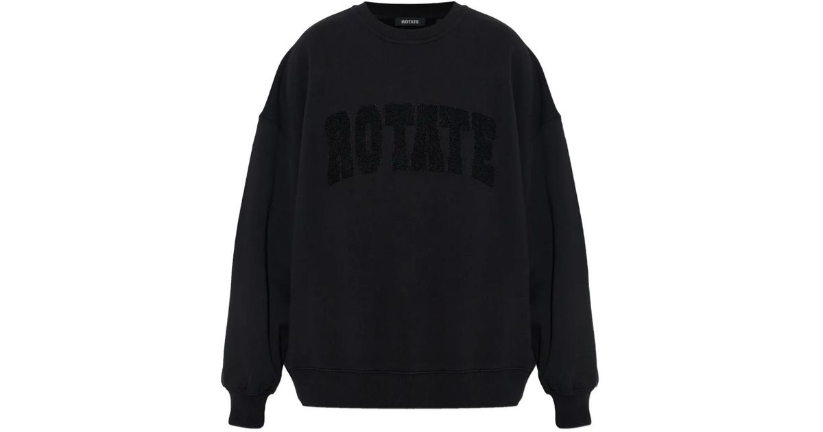 ROTATE BIRGER CHRISTENSEN Embossed-Logo Sweater in Blue | Lyst UK