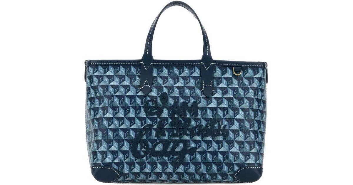 Anya Hindmarch I Am A Plastic Bag Mini Bag in Blue | Lyst UK