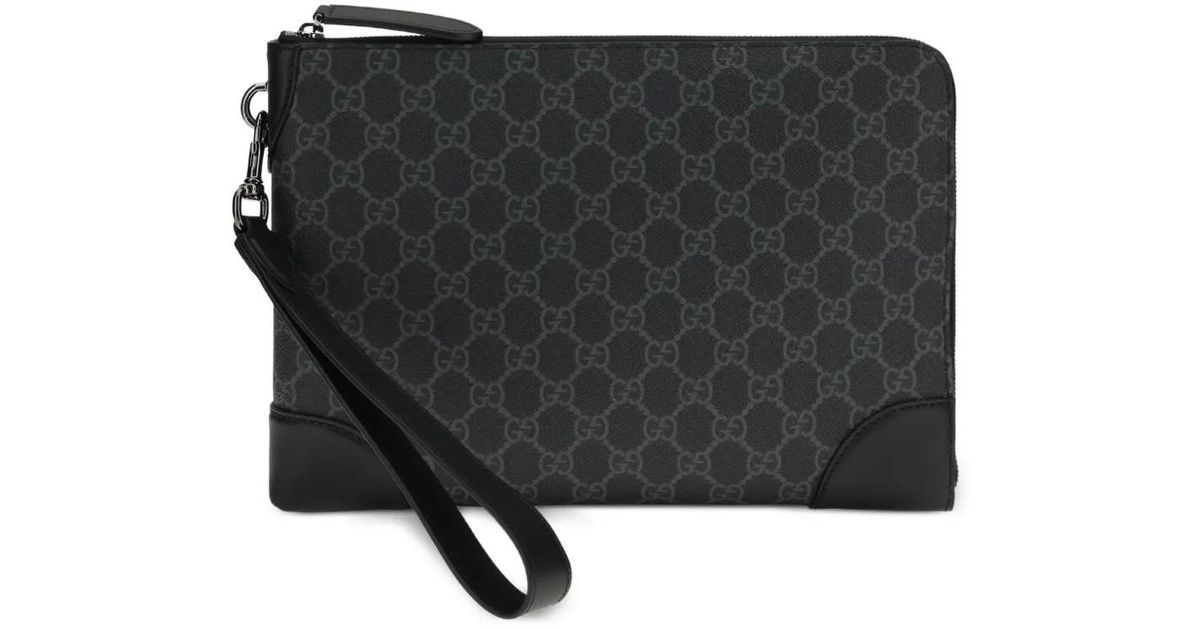 Gucci Gg Emblem Business Case in Black for Men | Lyst