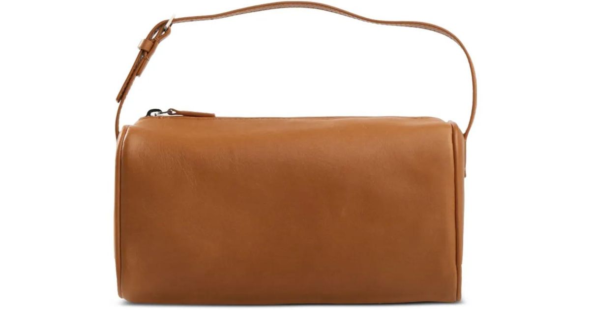 The Row Leather Clutch Bag in Brown | Lyst