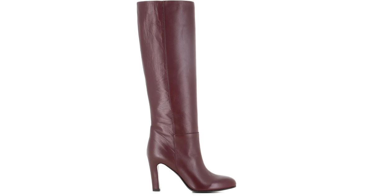 Roberto Del Carlo Leather Boots in Purple | Lyst UK