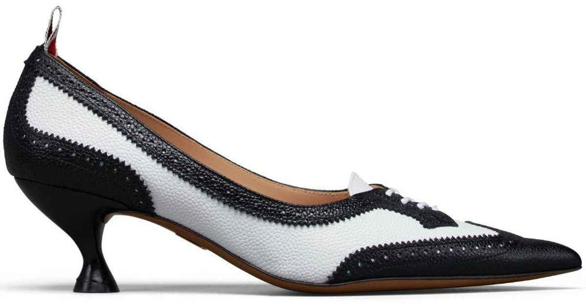 Thom Browne 50Mm Wingtip Pumps in Metallic | Lyst