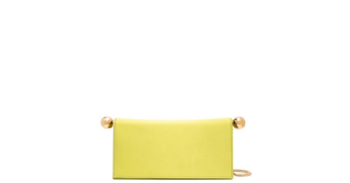 Stephane Rolland Pop Up Silk Satin Shoulder Bag in Yellow | Lyst