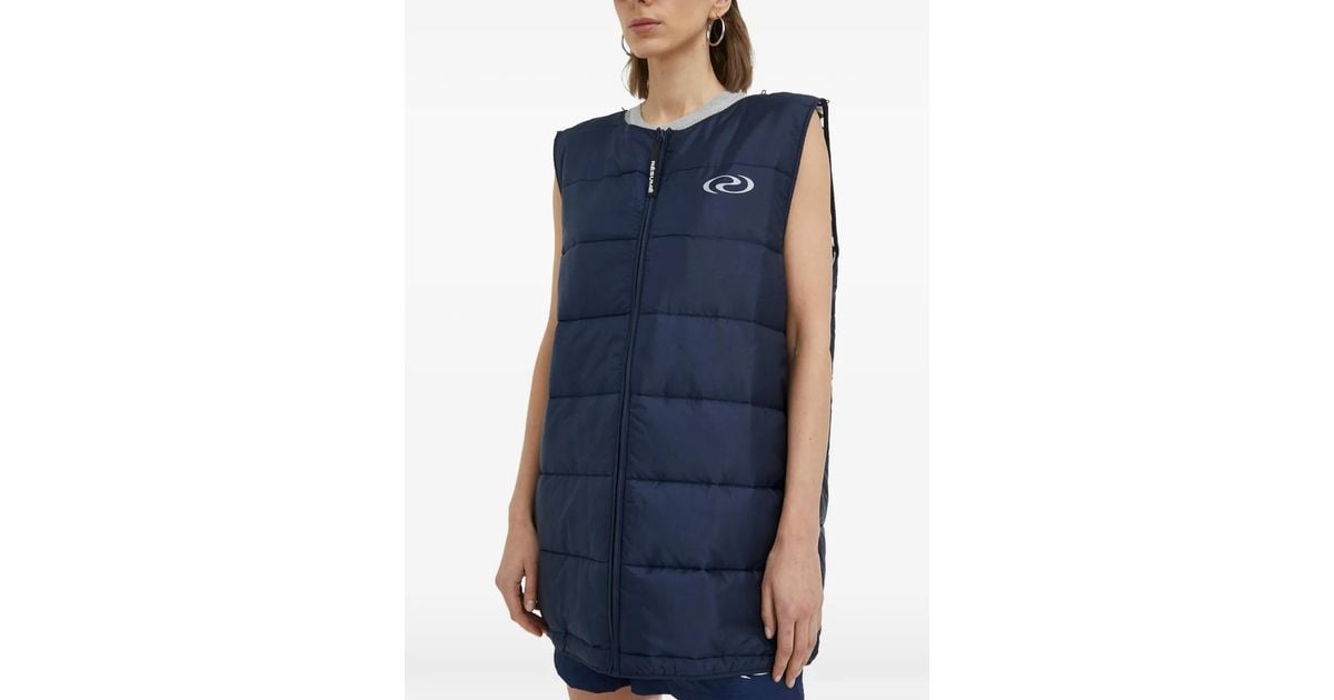 Résumé Hooded Buttoned Coat in Blue | Lyst UK