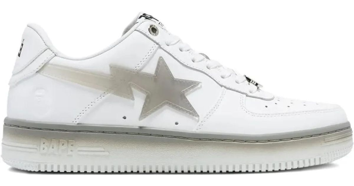 A Bathing Ape Bape Sta M1 Star-Appliqué Sneakers in White for Men | Lyst UK