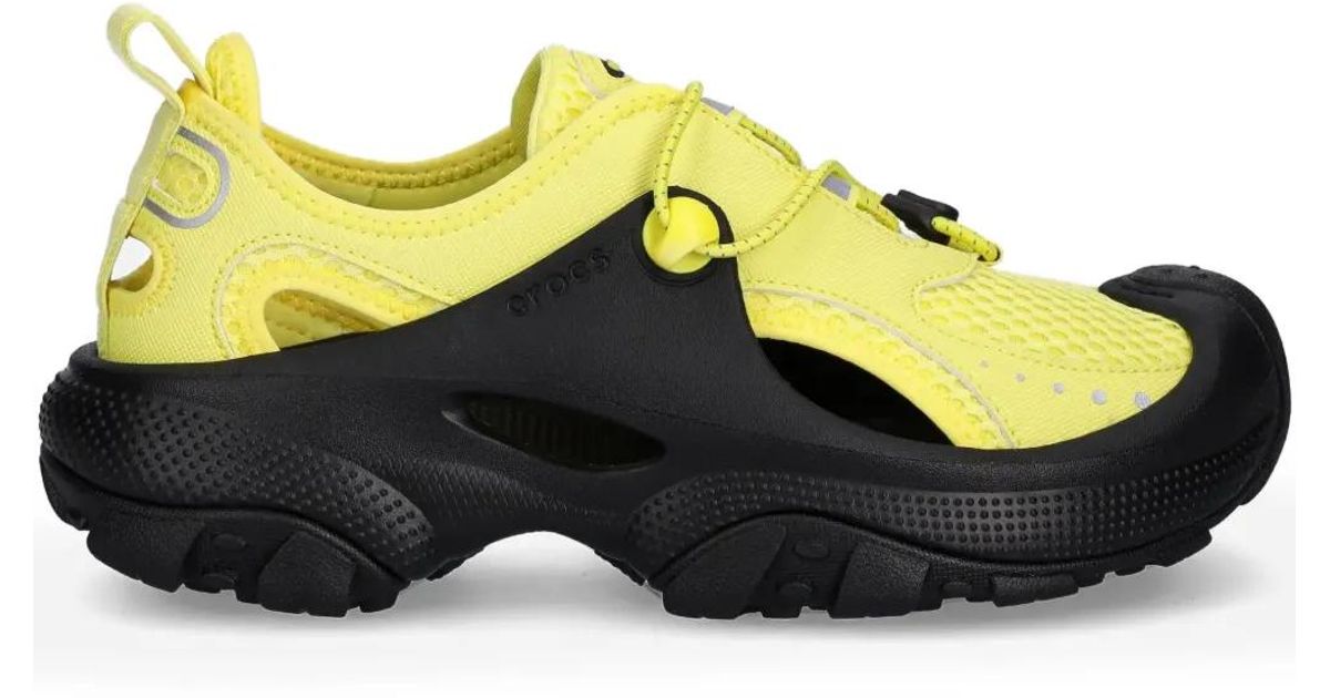 Crocs™ Mesh-Panelled Lace-Up Sneakers in Yellow for Men | Lyst UK
