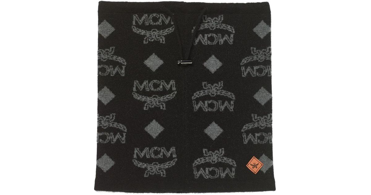 MCM Logo-Patch Neck Warmer in Black | Lyst UK
