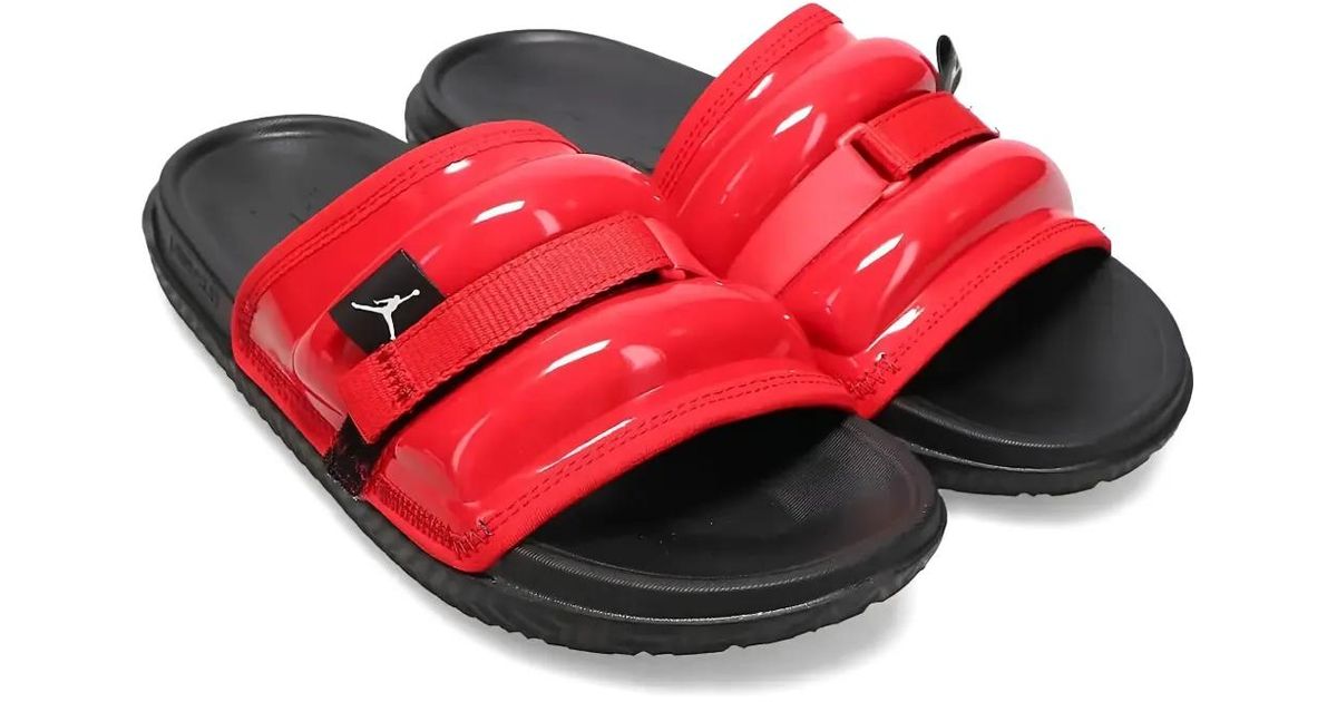 Nike Super Play "Patent" Slides in Red for Men | Lyst