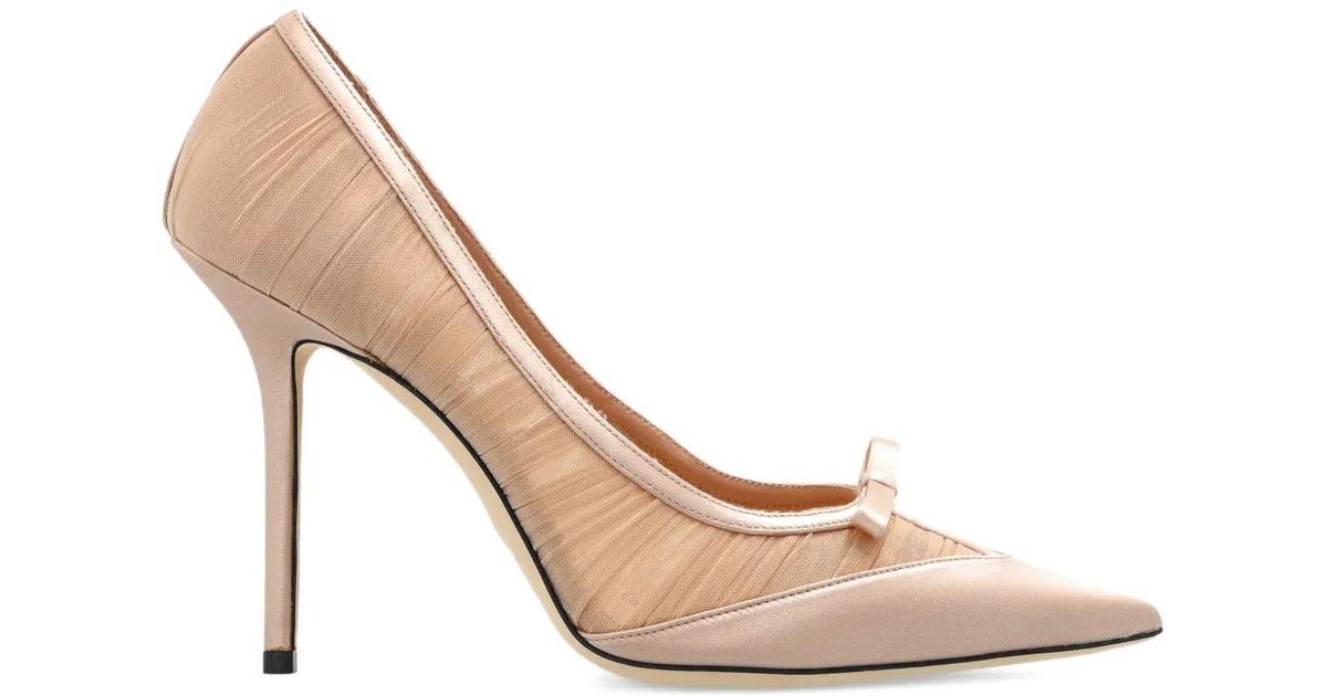 Jimmy Choo Love Bow Mesh Heeled Pumps in White | Lyst