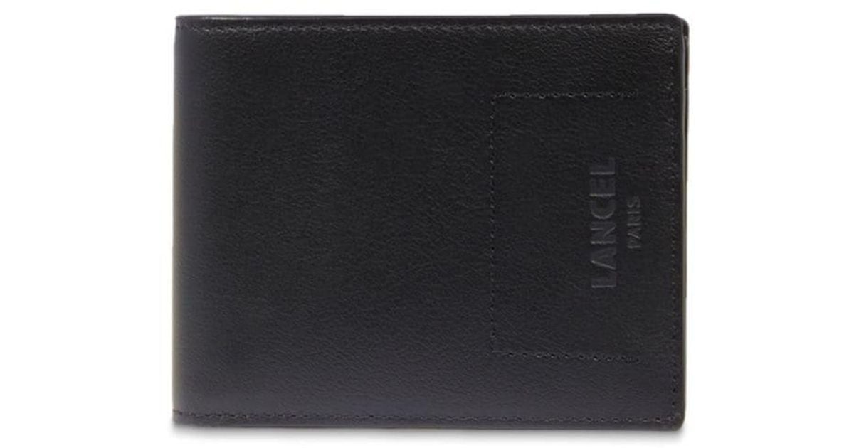 Lancel 8Cc Bi-Fold Leather Wallet in Black for Men | Lyst