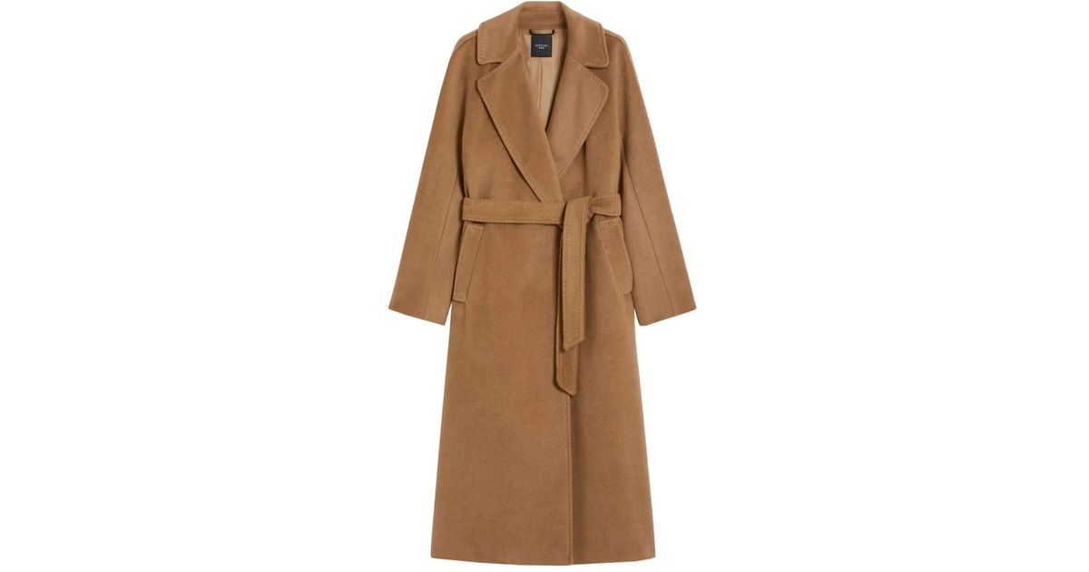Weekend by Maxmara "tempera" Double Breasted Coat Clothing in Brown | Lyst