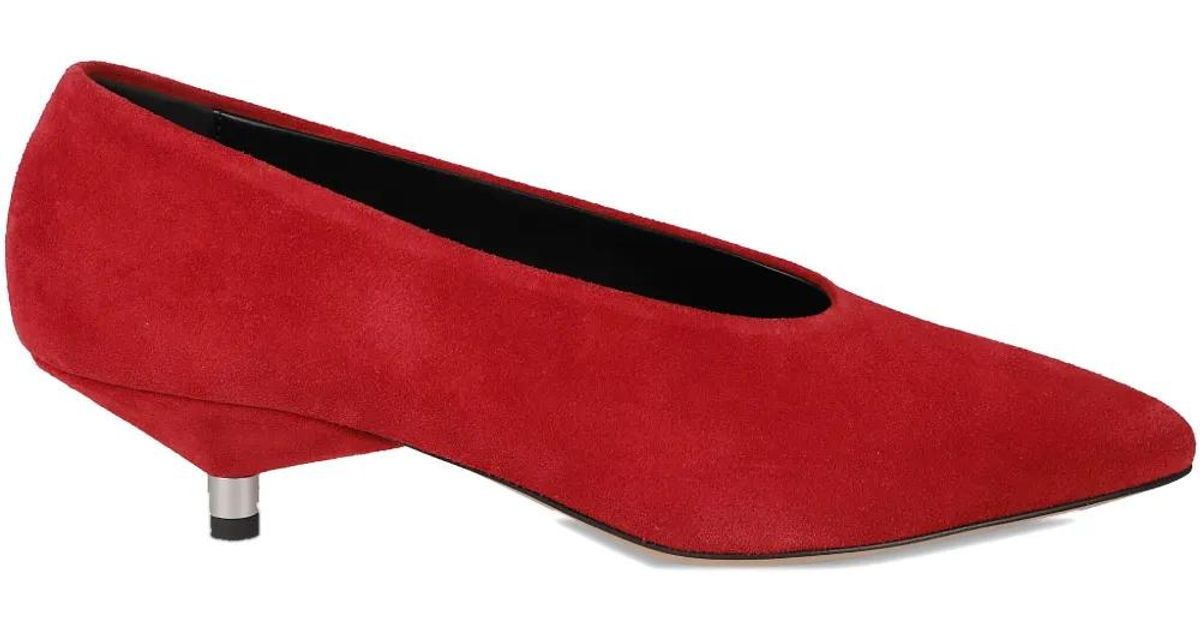 Isabel Marant 45Mm Ebisa Pointed-Toe Pumps in Red | Lyst