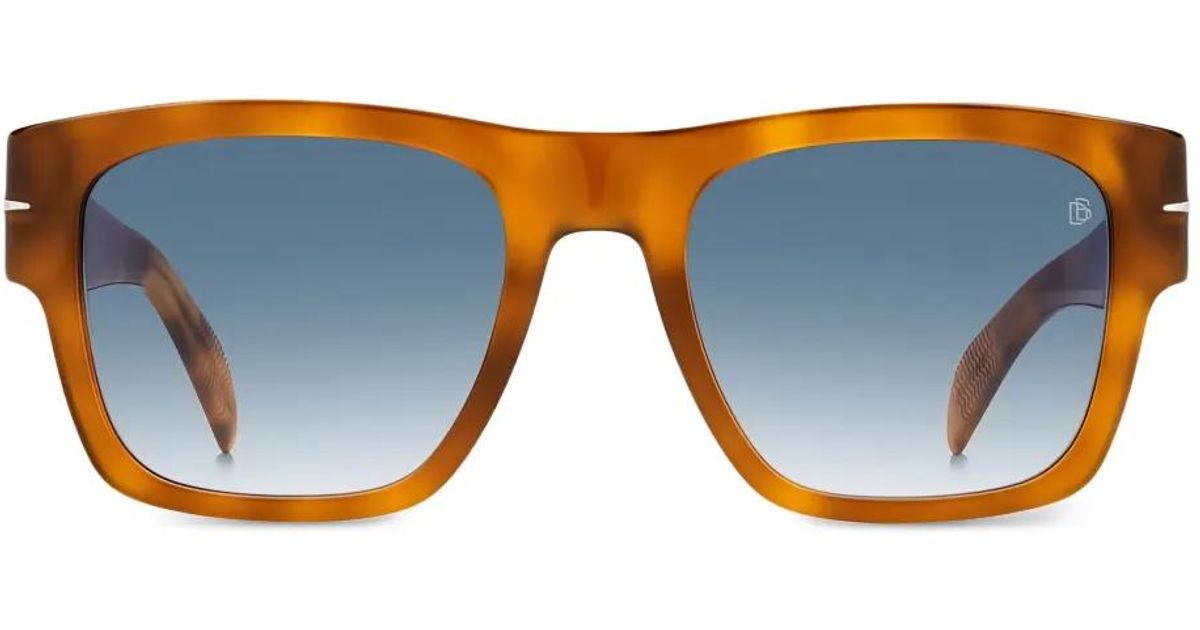 David Beckham Square-Frame Sunglasses in Blue for Men | Lyst UK
