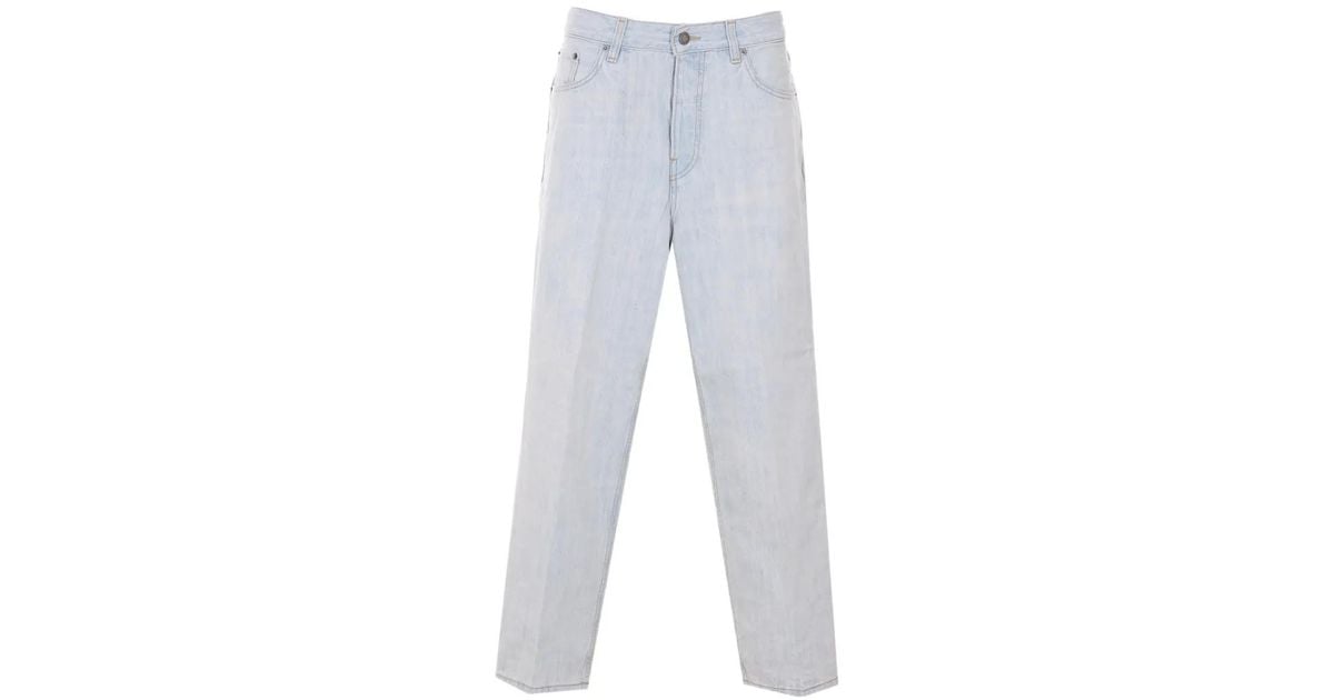 Haikure Button Logo Jeans in White | Lyst UK