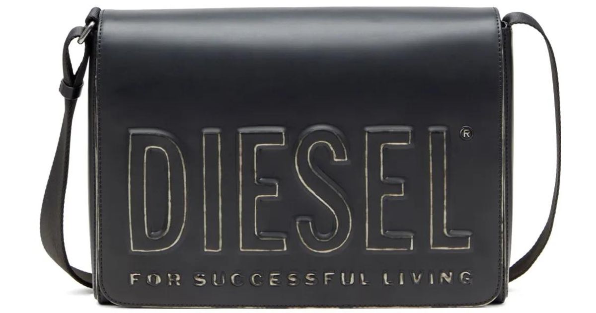 DIESEL Dsl 3D Messenger Bag in Black | Lyst UK