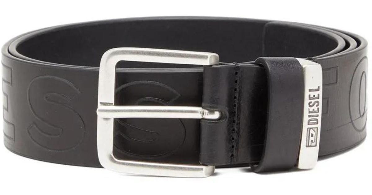 DIESEL B-Fsl-Outline Buckle Belt in Black for Men | Lyst UK