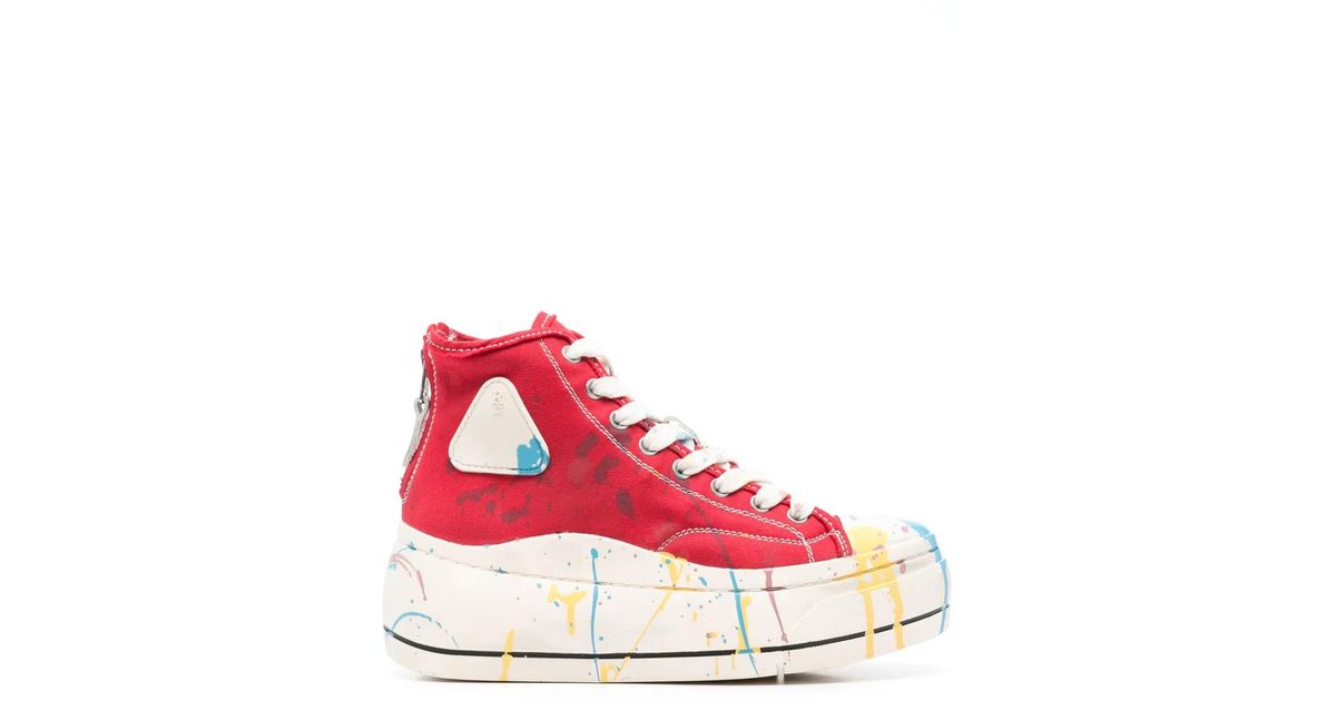 R13 Tall Kurt Sneakers in Red | Lyst