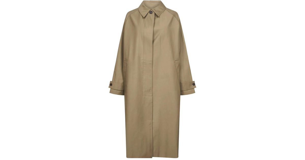 Studio Nicholson Buttoned Cotton-Blend Coat in Natural | Lyst