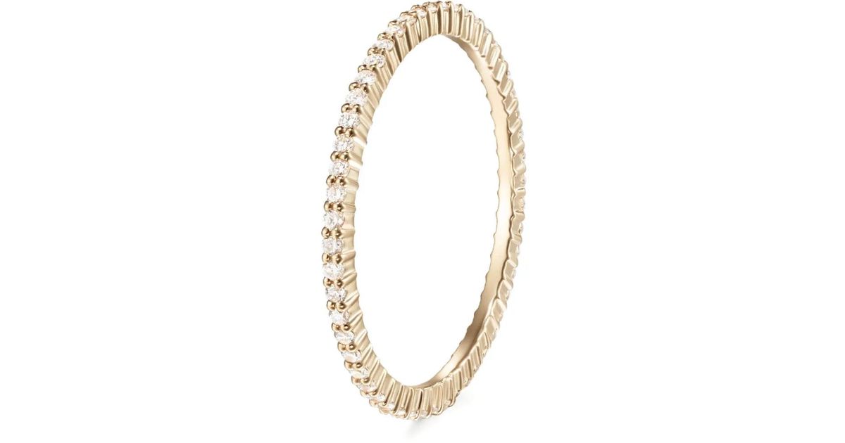 Melissa Kaye 18K Sadie Diamond Eternity Ring in White | Lyst
