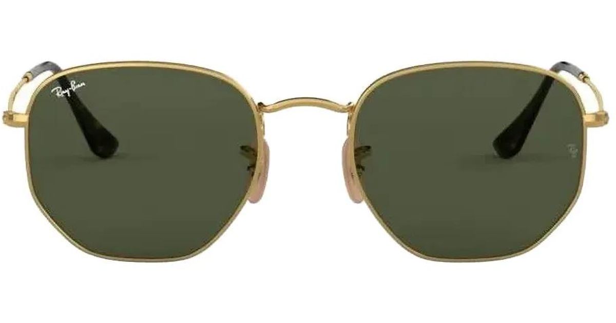 Ray-Ban Hexagonal-Frame Sunglasses in Green for Men | Lyst UK