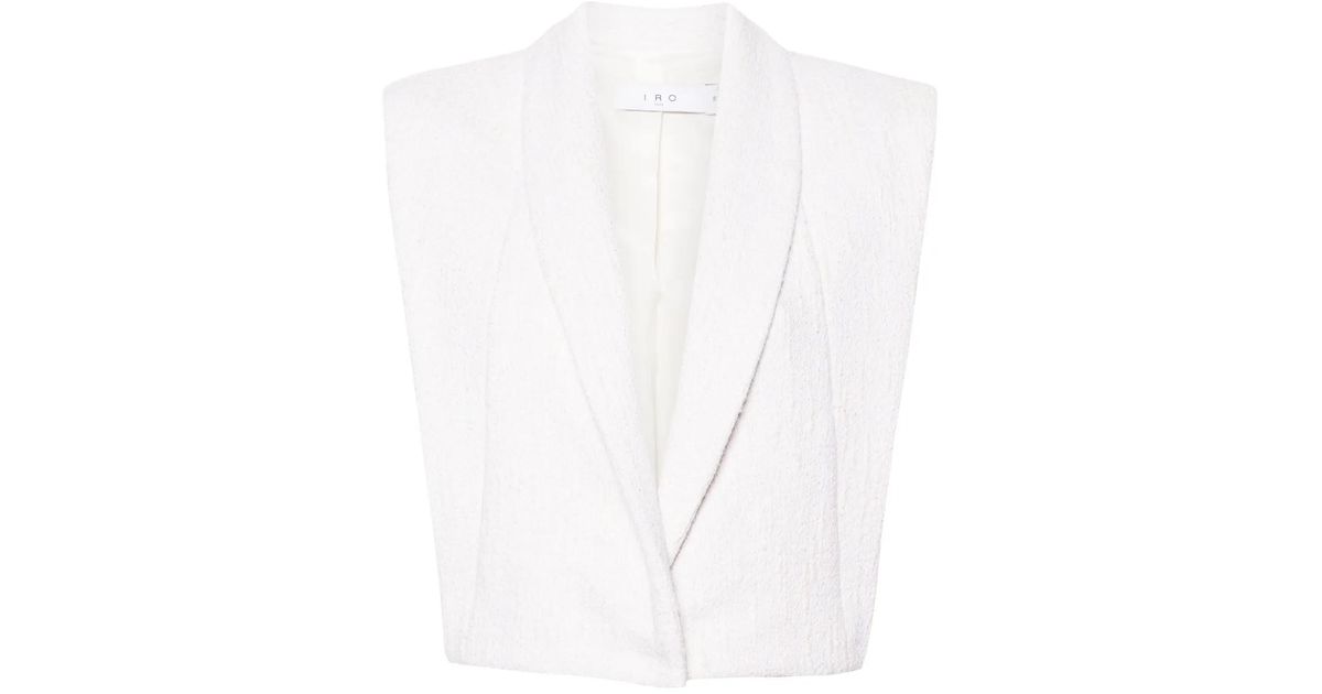 IRO Vilnia Tweed Vest in White | Lyst UK