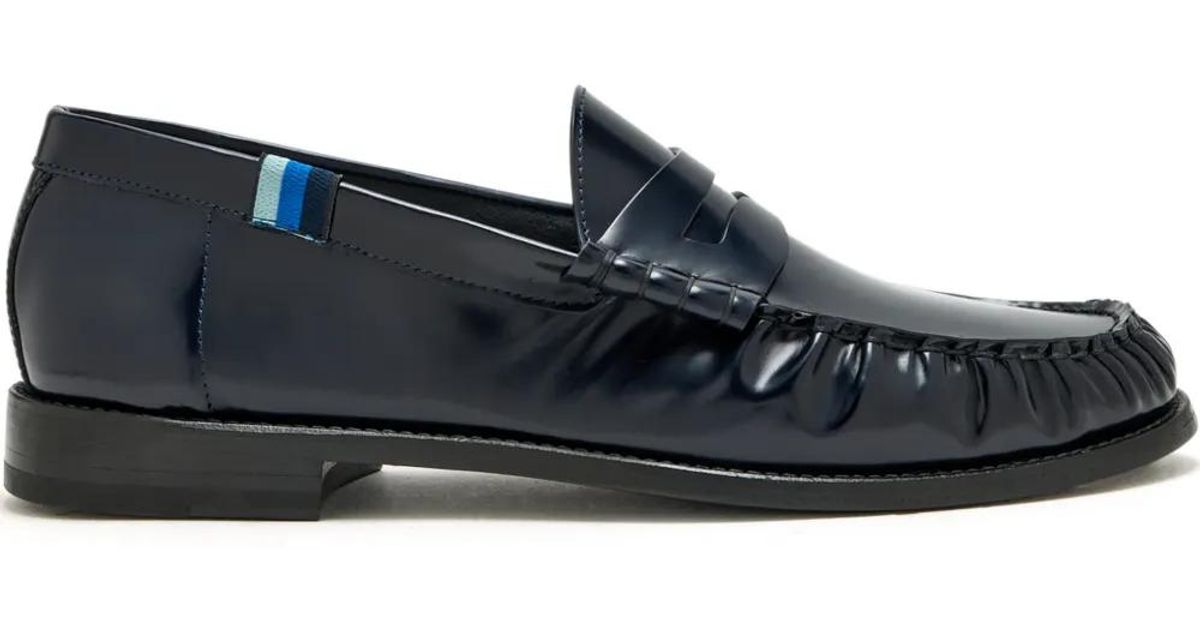 Blu Scarpa Penny-Bar Loafers in Blue for Men | Lyst UK