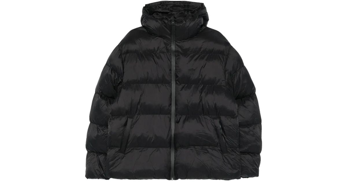 Arte' Hooded Down Jacket in Black for Men | Lyst