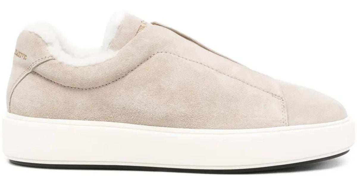 Officine Creative Slip-On Shearling Sneakers in White | Lyst UK