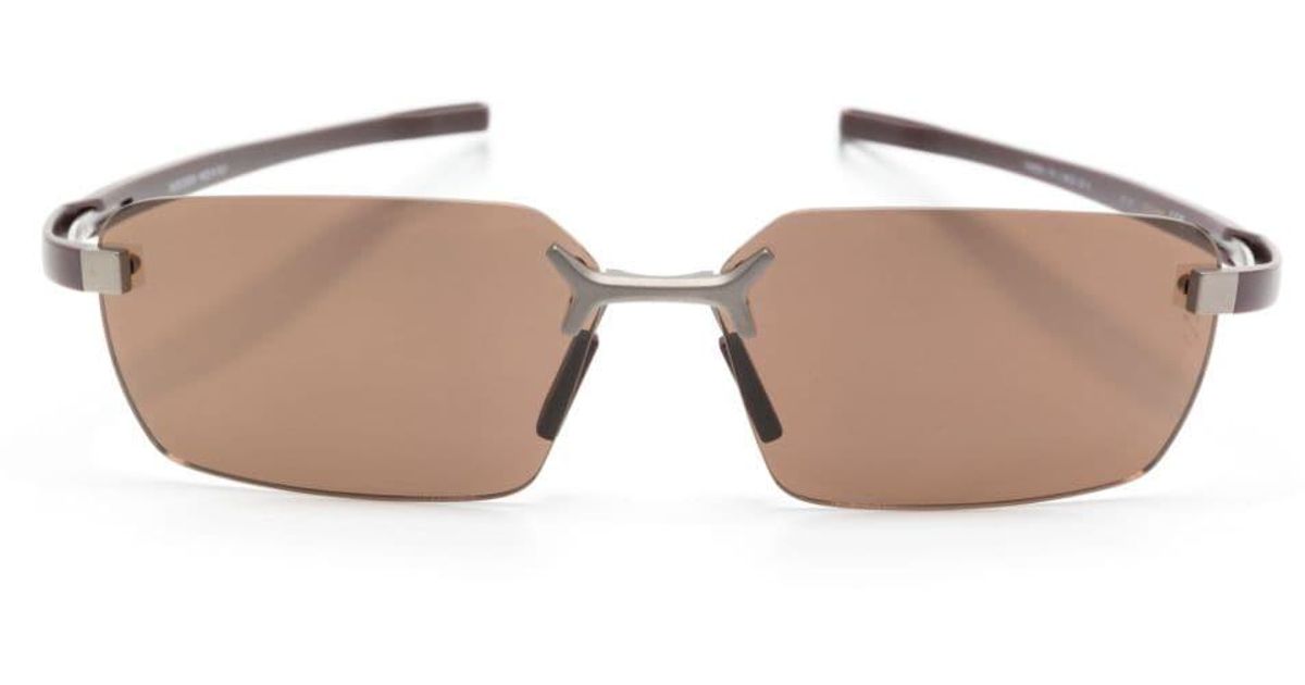 Tag Heuer Flex Rectangle-Frame Sunglasses in Pink | Lyst UK