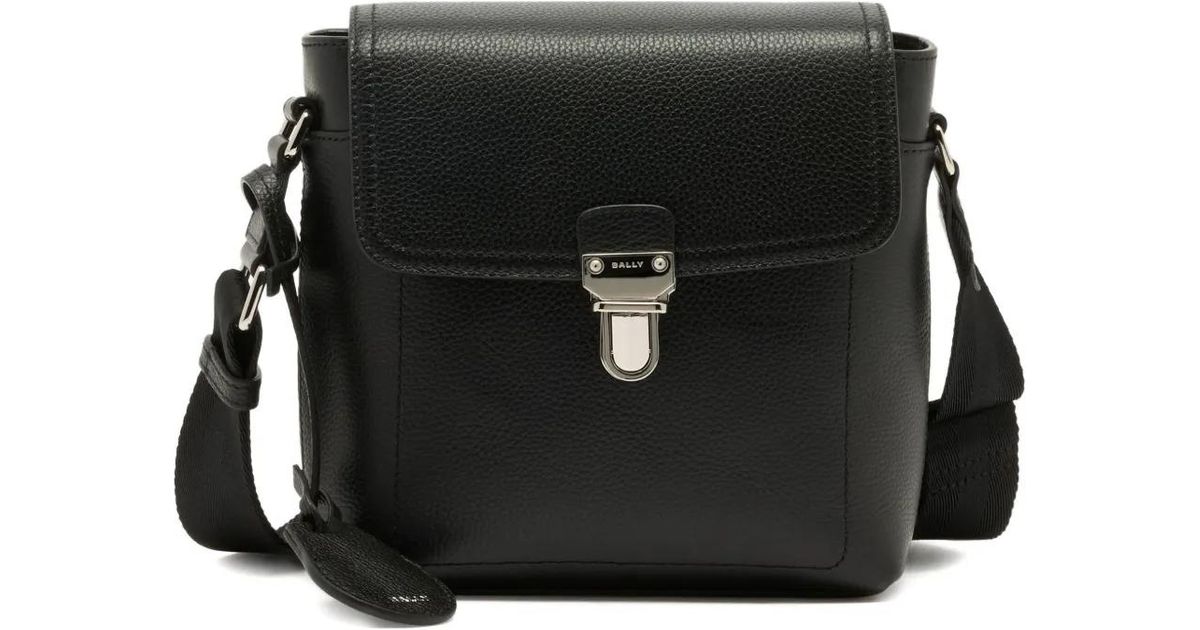 Bally Capitol Grained Leather Crossbody Bag in Black for Men | Lyst UK
