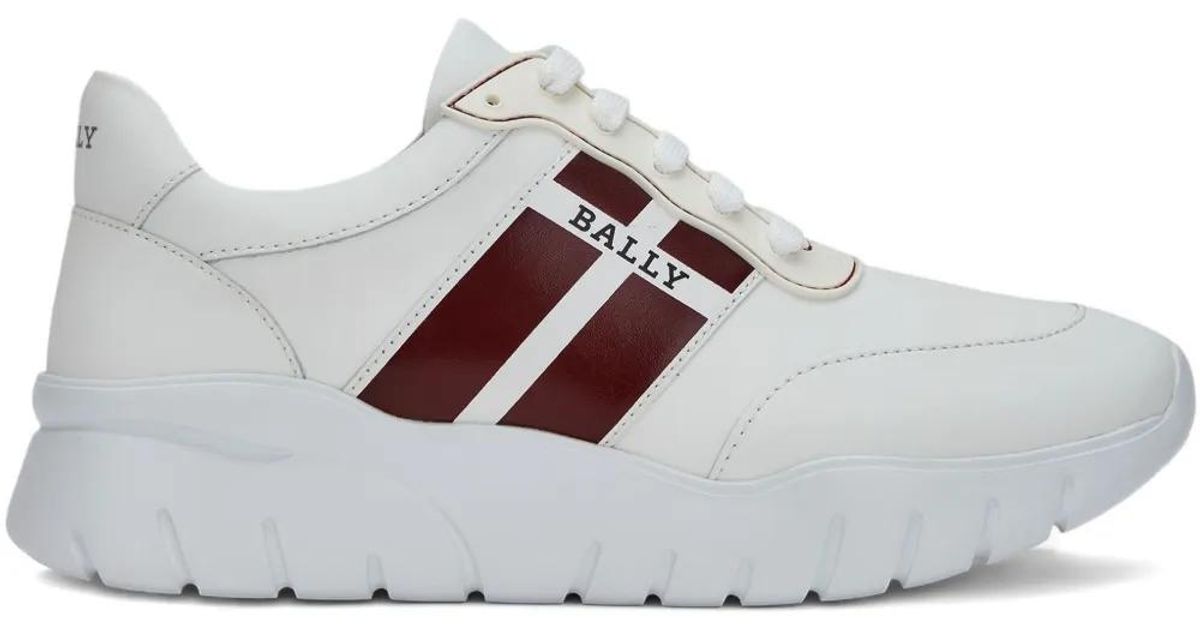 Bally Side-Stripe Logo Sneakers in White for Men | Lyst UK