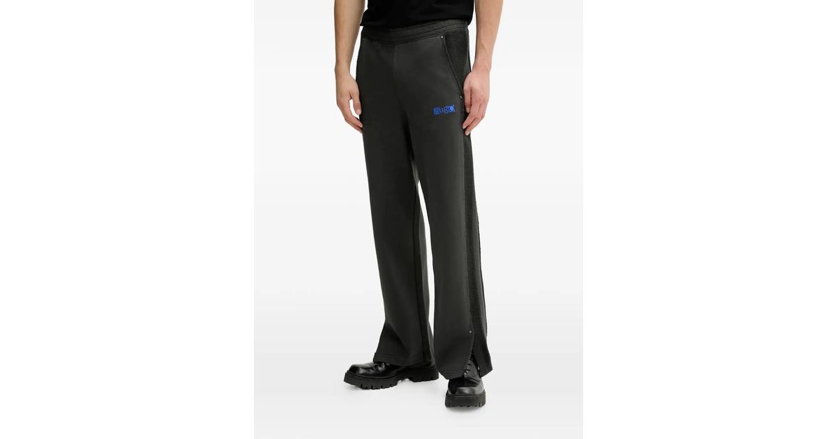 HUGO Side-Panel Track Pants in Black for Men | Lyst UK