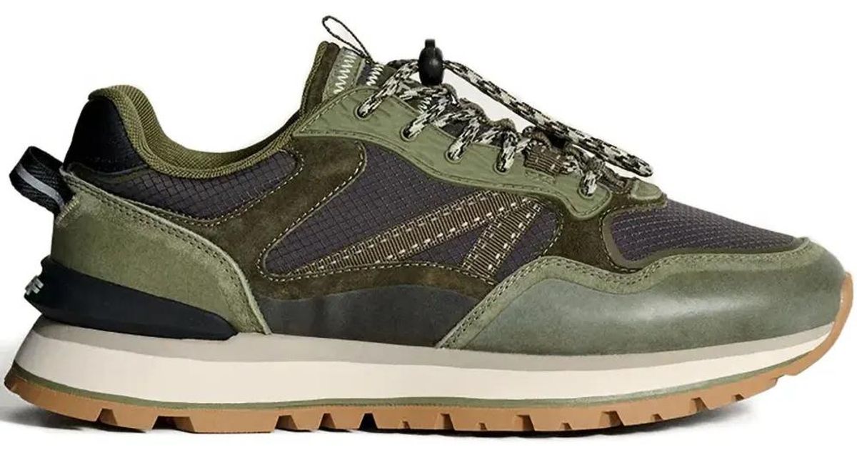 HOFF City Off Road Panelled Lace-Up Sneakers in Green for Men | Lyst