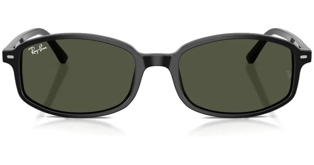 Ray-Ban Sam Rectangle-Frame Sunglasses in Green | Lyst UK