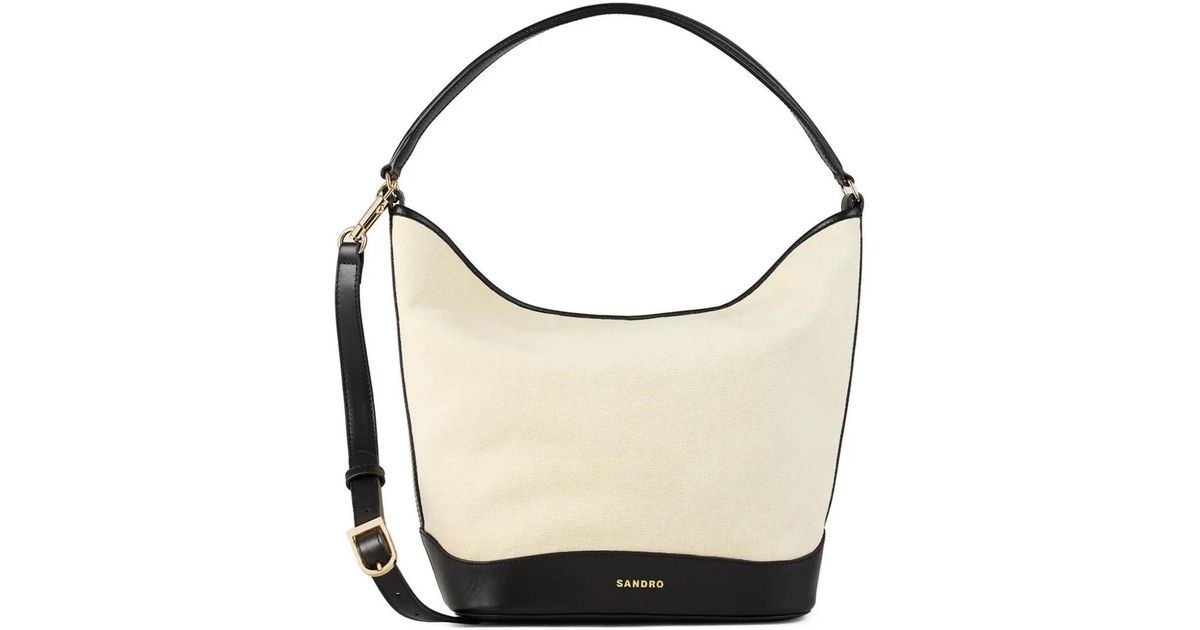 Sandro Tangoso Bucket Bag in White | Lyst