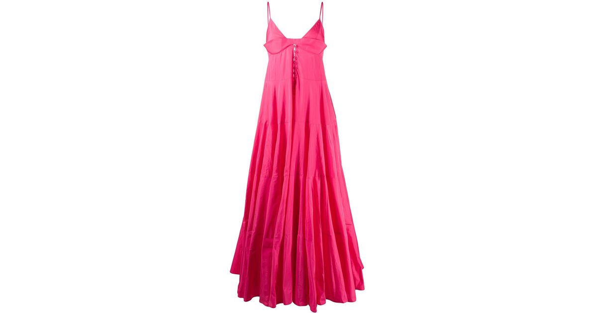 Jacquemus La Robe Manosque Taffeta Maxi-dress in Pink | Lyst