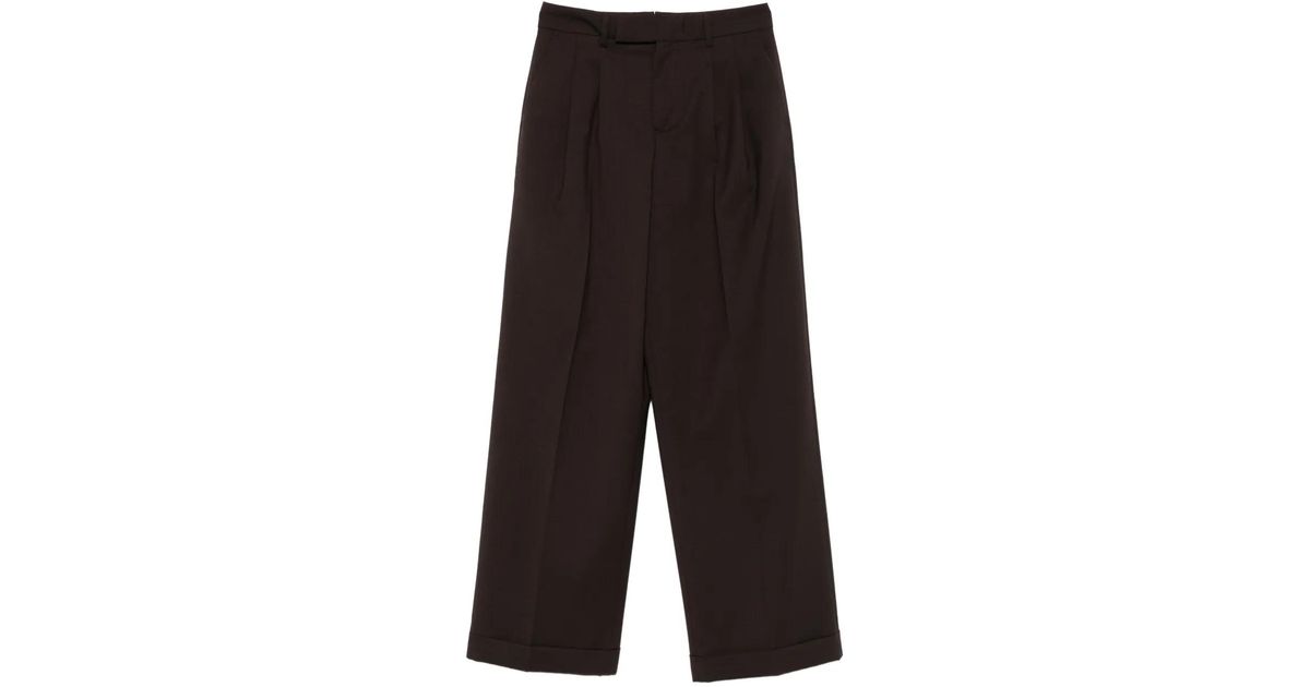 Briglia 1949 Pleated Turn-Up Trousers in Grey | Lyst UK
