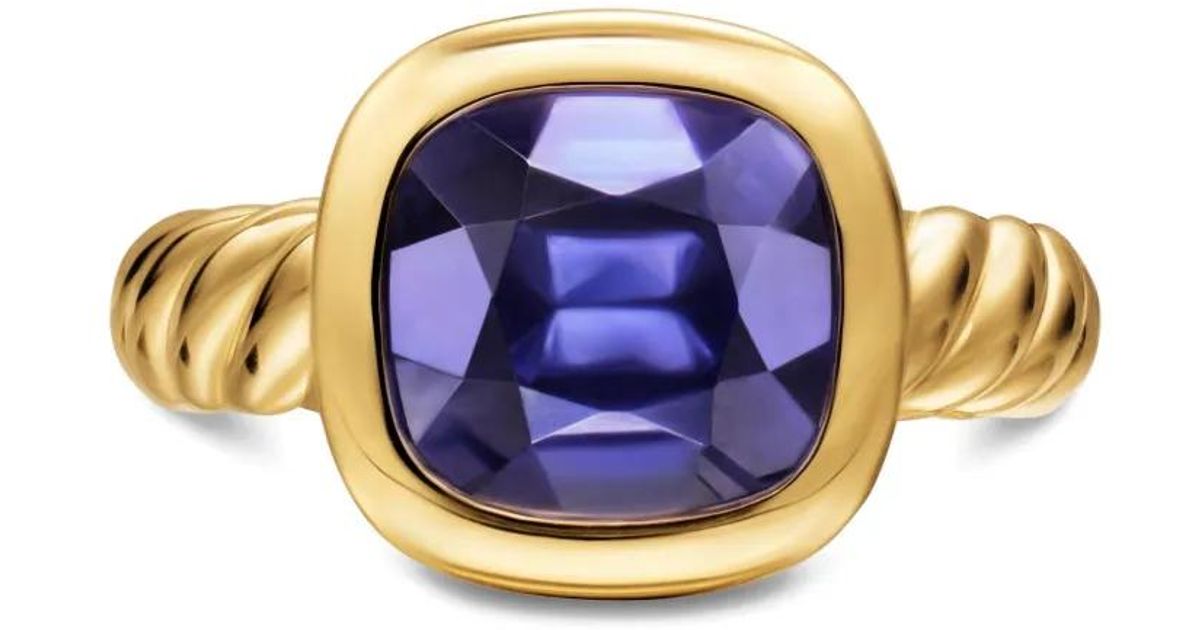 David Yurman 18K Dy Mercer Lolite Ring in Blue | Lyst