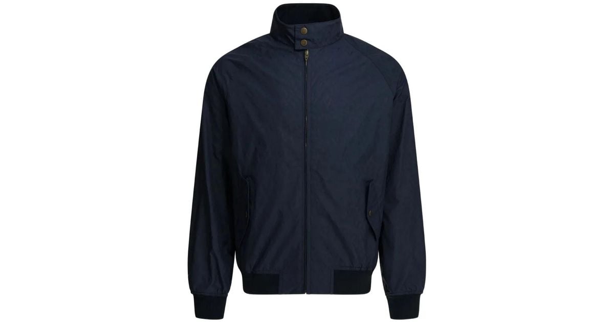 Valentino Garavani Zip-Up Patterned Jacket in Blue for Men | Lyst UK