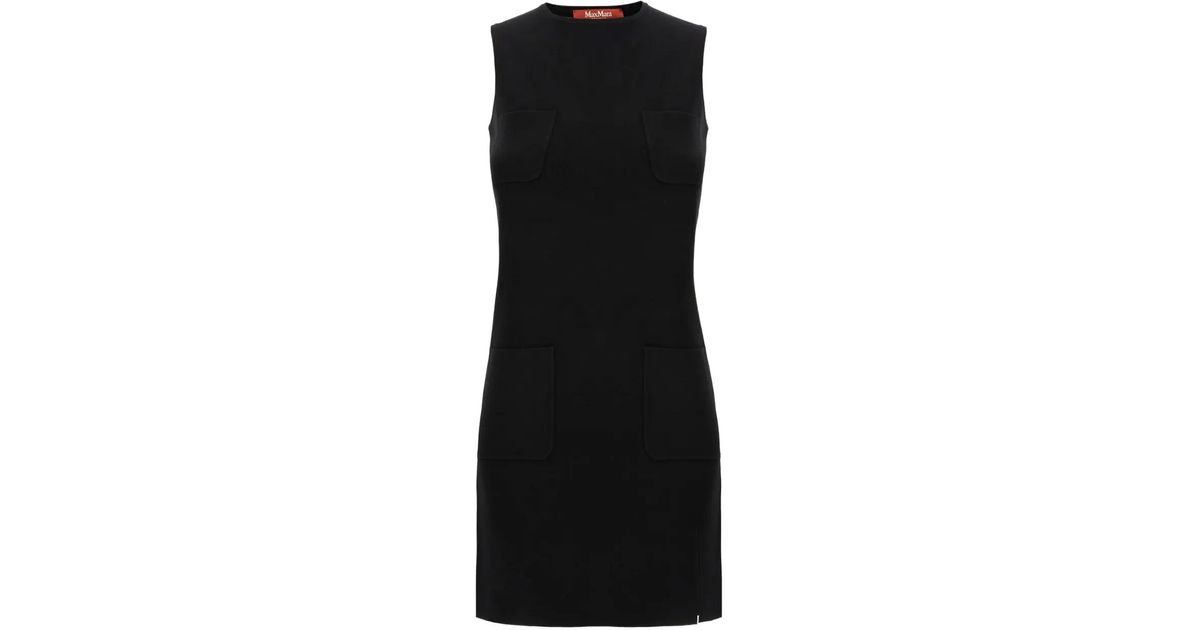 Max Mara Parata Mini Dress in Black | Lyst UK